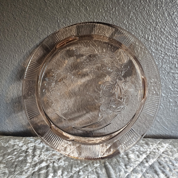 federal glass company | Dining | Vintage Depression Glass Cabbage Rose ...